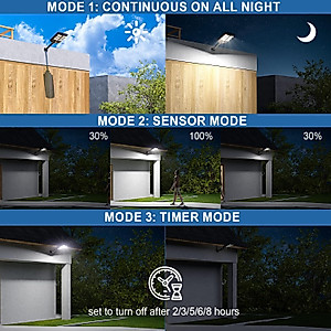 iReCaDaTa 1600W Solar Street Light Outdoor Dusk to Dawn Road Lamp Solar Flood Lights+Pole, IP67 Waterproof 640 LED 6500K LED Flood Outdoor Solar Powered with Motion Sensor for Yard, Path, Garden