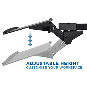 Mount-It! Under Desk Computer Keyboard and Mouse Tray, Ergonomic Keyboard Drawer with Gel Wrist Pad, Black