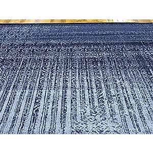 Unique Loom Del Mar Collection Area Rug-Transitional Inspired with Modern Contemporary Design, Rectangular 9' 0" x 12' 2", Blue/Navy Blue