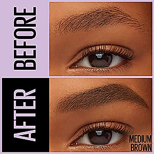 Maybelline Express Brow 2-In-1 Pencil and Powder Eyebrow Makeup, Medium Brown, 1 Count