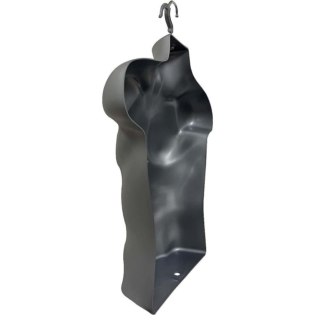 DisplayTown Gray Male + Gray Female Mannequin Injection Forms Half Rounded Waist Body Torso Dress Form with Only Hanging Hook, S-M Sizes
