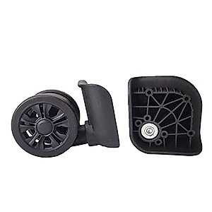 Zoofen Luggage Wheels Replacement Black Suitcase Wheels Replacement Suitcase Caster Wheels with 5 Screw Holes(Z311)