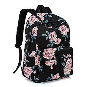 Leaper Fashion Water Resistant Laptop Backpack for Women Black