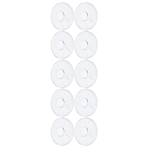 Dioche 10pcs Nail Art Storage Box, 12 Grids Round Dustproof Clear Jewelry Organize Container for Beads Earrings Pills