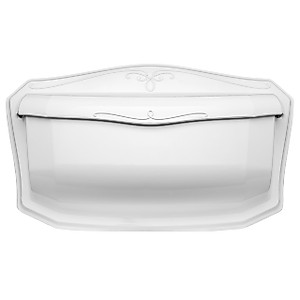 Architectural Mailboxes Villa Aluminum Wall Mount Mailbox, 2541W, White, Small Capacity