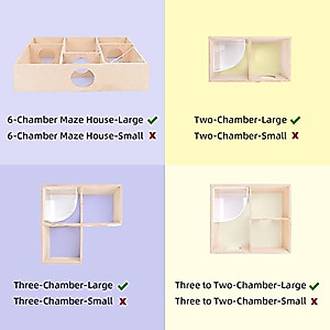 Niteangel Small Animal Sand-Bath Box - Acrylic Critter's Sand Bath Shower Room & Digging Sand Container for Hamsters Mice Lemming Gerbils or Other Small Pets (Fan-Shaped, Transparent)