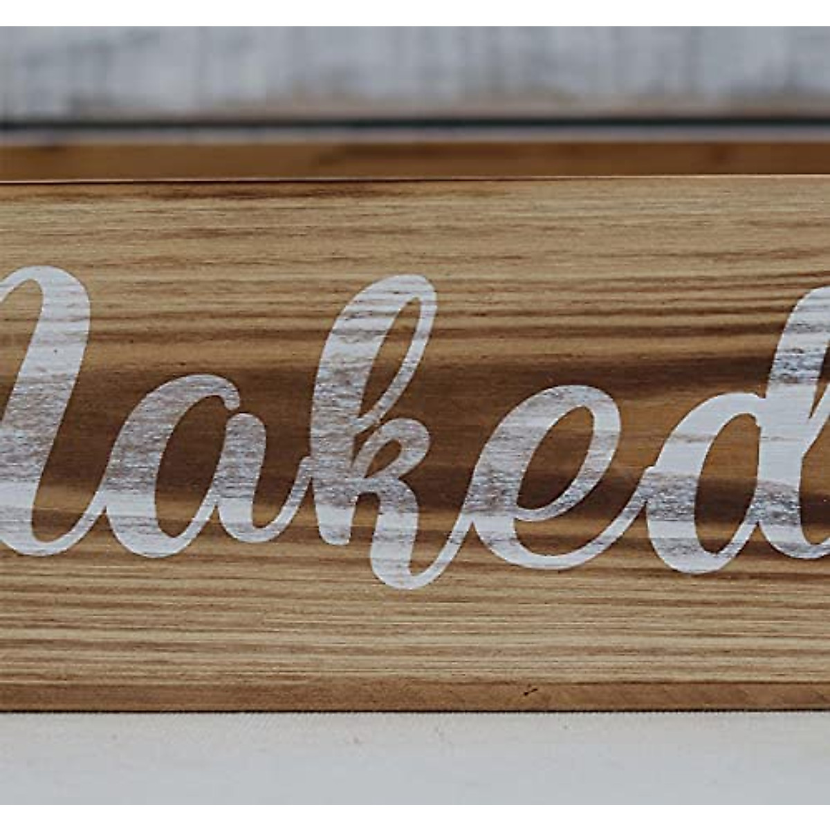 Get Naked Farmhouse Toilet Paper Basket, Rustic Wooden Bathroom Decor Box, Bathroom Organizer Over Toilet, Funny Toilet Paper Storage with Rope Handle, Brown