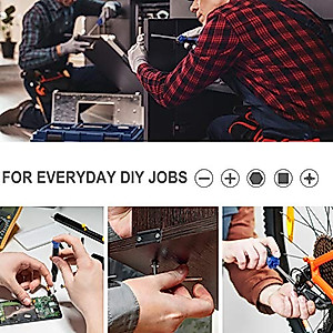 Prostormer Magnetic Screwdriver Set, 79-Piece Multi-Purpose Slotted/Phillips Screwdriver Kit with Precision Screwdrivers, Allen Wrench Set and Screwdriver Bits for DIY and Repair Works