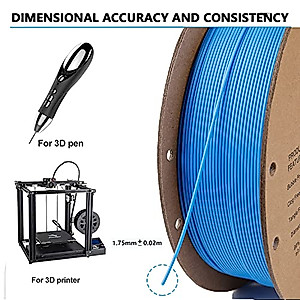 Comgrow PLA 3D Printer Filament Black and White and PLA 3D Printer Filament Blue