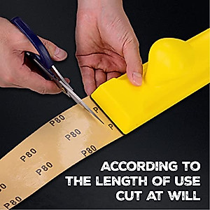 Augtouf 220 Grit Sandpaper Roll, 2-3/4" Wide 20 Yard Longboard Self Adhesive PSA Stickyback Sand Paper for Woodworking, Metal, Plastic, Automotive, Sanding Blocks