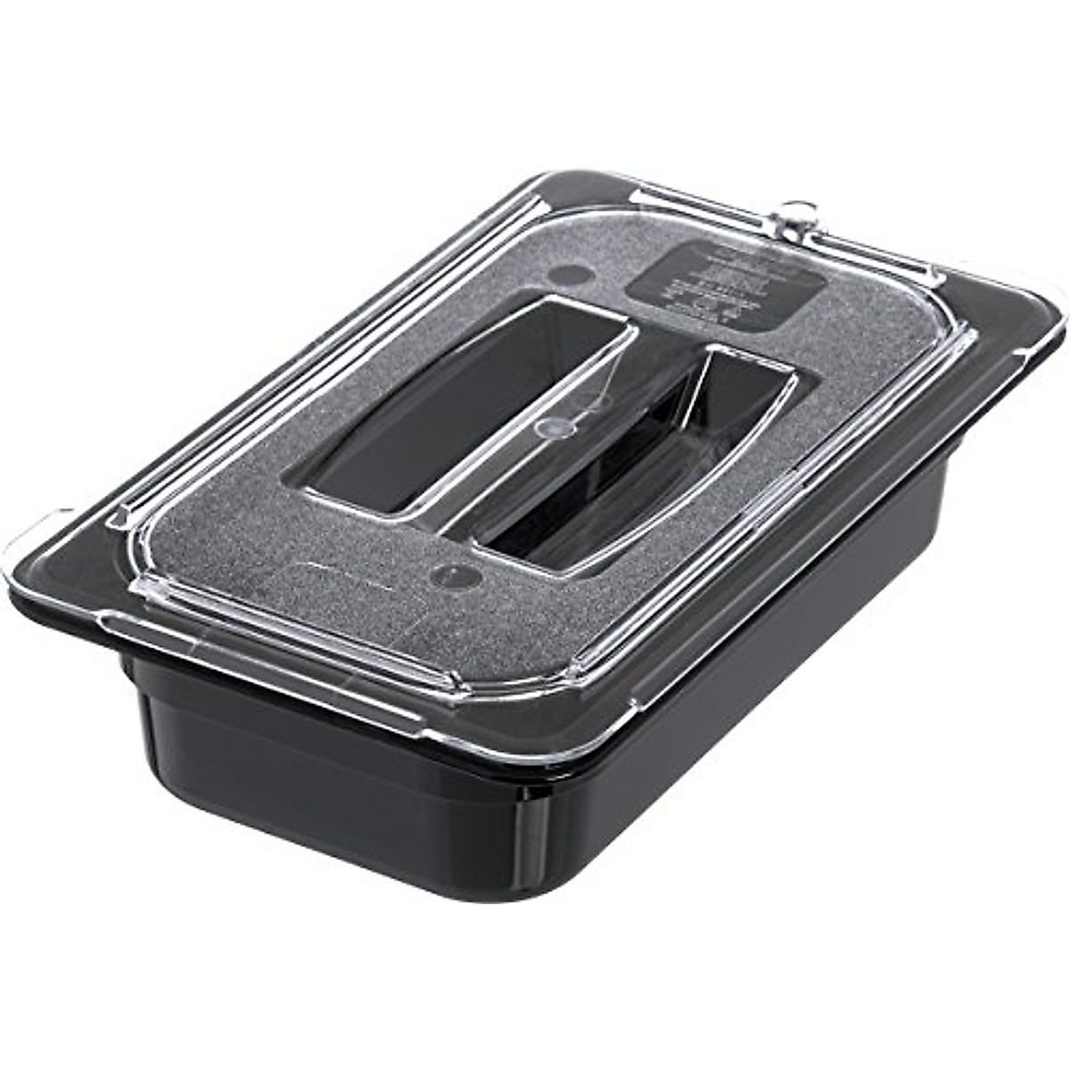 Carlisle FoodService Products 10290U07 StorPlus Quarter Size Polycarbonate Universal Handled Food Pan Lid, Clear