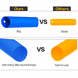 Sinnsally Garlic Peeler Skin Remover Roller Keeper,Easy Quick to Peeled Garlic Cloves with Best Silicone Tube Roller Garlic Peeling Kitchen Tool(3 Colors)