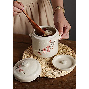 TONGTONG Japanese Style Ceramic Soup Bowl with Double Lid Steam Stewed Pot Home Kitchen Soup Pot for Egg Medicinal Birds Nestt # 21