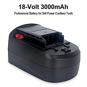 Biswaye 18-Volt Battery SB18C SB18A SB18B Compatible with Skil 18V Ni-Cd Cordless Tools 2810 2888 2887 2895 2897 2898 4570 5850 5995 7305 9350, 3.0Ah