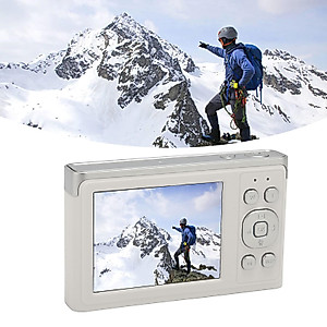 Digital Camera, 2.88 Inches IPS 4K Video Output 16X Zoom Digital Zoom Camera 50 MP for Travel (White)