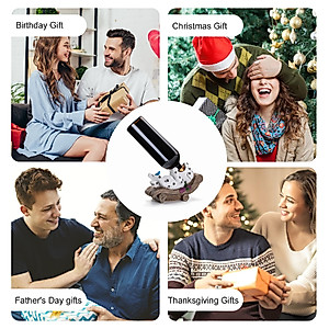 HERJIATK Wine Bottle Holder Dog Wine Rack Resin Decorative Puppy Sculpture for Home, Kitchen, Restaurant, Bar, Tabletop Decoration Gifts