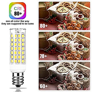Fesd Ts E12 75 Watt Replacement LED Candelabra Bulbs C7,3000K Warm White,750LM T6 7W LED E12 Chandelier Light Bulbs for Ceiling Fan Pendant Lighting,Dimmable,2 Pack (Daylight White 6000k)