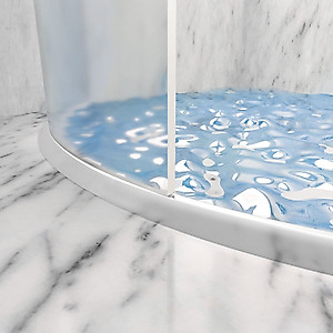 Raycity Collapsible Shower Threshold Water Dam Barrier,Shower Door and Kitchen Water Strip Dam Shower Guard for Dry And Wet Separation Caulk Seal Strip Edge Trim(39Inches/Transparent)