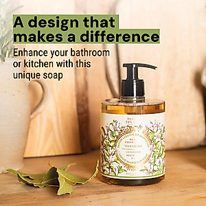 Panier des Sens - Liquid Hand Soap - Verbena Hand Wash - French Marseille Moisturizing Hand Soap with Coconut Oil - Refillable Kitchen & Bathroom Hand Soap - 97% Natural Ingredients -16.9 Fl.oz