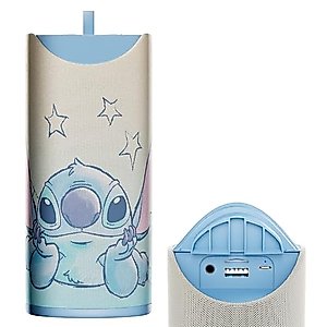 Disney Lilo and Stitch Wireless Bluetooth Speaker- Splashproof Rechargeable Wireless Speaker With 3 Hours Playtime/SD Slot/FM Radio- Stitch Stuff , Disney Stitch Gifts for Girls /Women/Men/All Fans