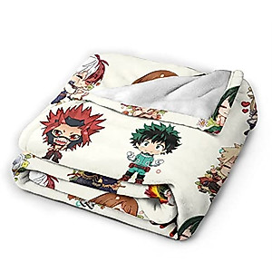 XCRUPYT Super Soft My Flannel Hero Throw Blanket,for Bed, Sofa, Camping,for ACA-Demia Cold Cinema Or Travel,Gift for Your Family and Friend 50 inch X40 inch , Black