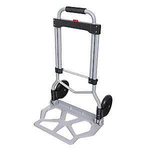 220lbs Portable Heavy Duty Folding Hand Truck Luggage Cart Dolly with 2 Wheels-Black for Travel, Shopping Or Industrial