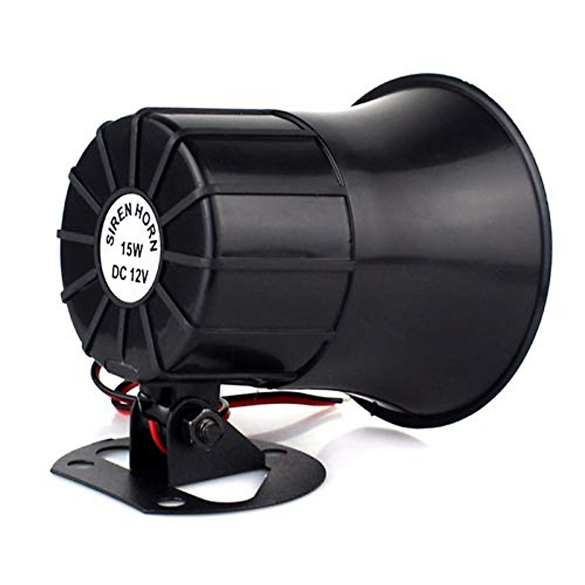 Tokatuker Wired Alarm Siren Horn 15W DC 6 to 12V Security Siren with Bracket for Home Security Alarm System