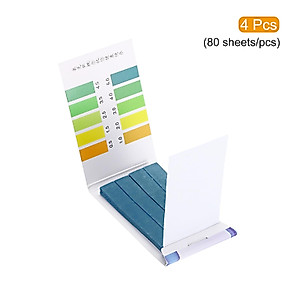 PATIKIL PH Test Strips 0.5-5, 4 Pack 320 Indicator Papers Litmus Tester for Water Food Soil Alkaline Acid Testing