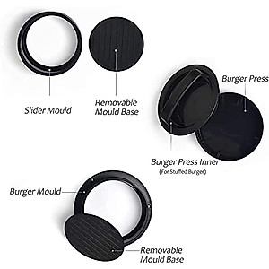 Hamburger Patty Maker, 3 in 1 Burger Press, Non-Stick Burger Press Patty Maker, Smash Burger Press, Slider Burger Beef Meat Mold for Cooking Stuffed Hamburger, Beef Burger, Sliders, BBQ Grilling