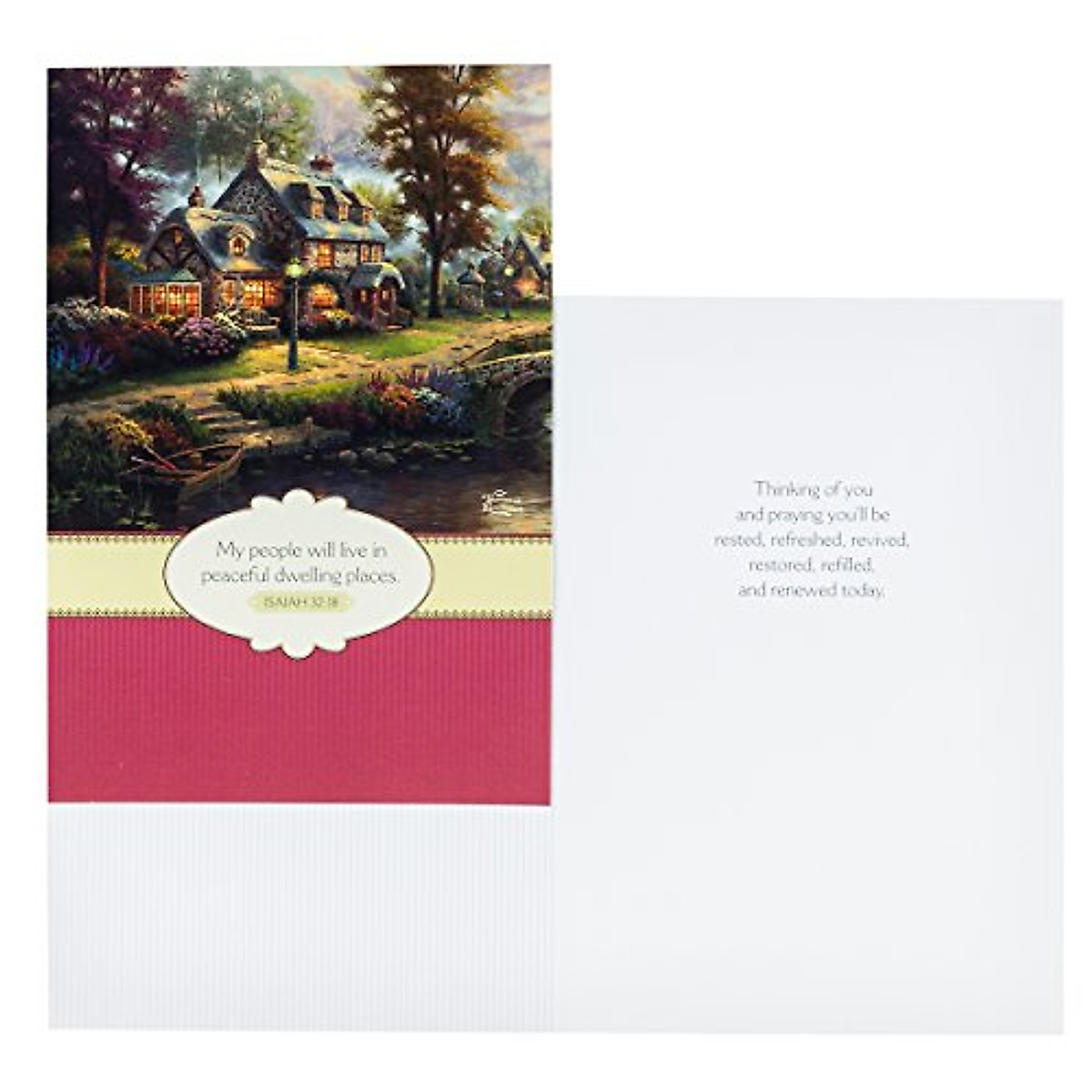 DaySpring - Inspirational Boxed Cards - Thomas Kinkade - Thinking of You - Cottage - 51729,Multi