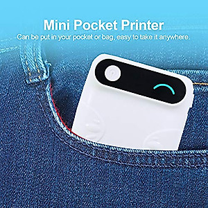 VIBY Mini BT Pocket Printer Portable Instant Mobile Printer Thermal Paper Receipt Printer for Android iOS Smartphone Windows