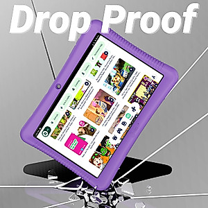 Contixo Kids Tablet, K102 10 Inch Tablet for Kids and Smart Watch Bundle, 2GB 32 GB Toddler Tablet with Bluetooth, with Smart Watch That Touch Screen, Camera, Video and Audio Recording - Purple