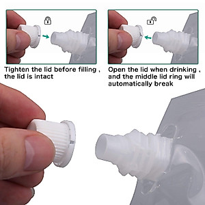 Plastic Flasks-Reusable Cruise Plastic Flask kit,Plastic Flasks,Juice Travel Plastic Bags Drink Bags for Travel Outdoor Sports, Concerts, Events(8OZ-12OZ-16OZ,12PCS)