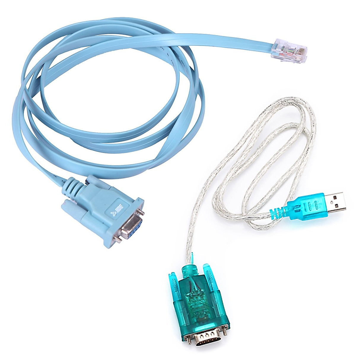 HDE USB to Serial Interface Cable with Serial to RJ45 Console Adapter Cable for Cisco Routers