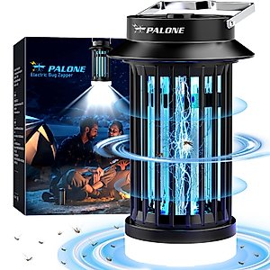 PALONE Bug Zapper for Outdoor Indoor, Mosquito Zapper Rechargeable Fly Killer, Portable Electric Fly Traps, Mosquito Killer, Insect Pest Control with LED Light for Backyard, Patio, Camping, Fishing