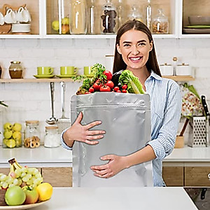 20 PCS 5 Gallon Food Storage Bags- 10 Mil Thick Resealable Mylar Bags with 2000cc Oxygen Absorbers for Home, kitchen, Camping, Hiking, Boat, Long Trips, Fishing, Travelling, Beach Food Storage