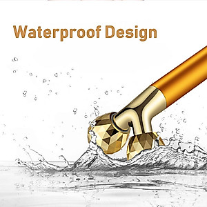 Yeamon 2 in 1 Face Massager Golden Facial Electric 3D Roller and T Shape Arm Eye Nose Massager Skin Care Tool