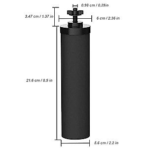 Huining 2PCS Black Water Filters for Household Water Bucket Water Filtration System Gravity Water Filter System Water Purifier Survival Compatible With Berkey Water Filter System
