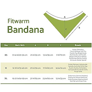 Fitwarm Oh My Stars 2 Pack Reversible Dog Bandana, 4th of July Dog Triangle Bibs Scarf for Medium Dogs Boy Girl, Cat Kerchief, Red Blue White, Medium