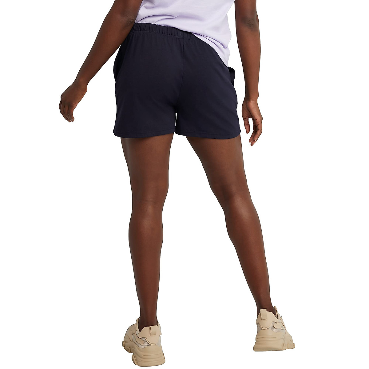 Hanes Comfortblend Essentials Drawstring, Cotton Women, Adjustable Shorts, Athletic Navy, X Small