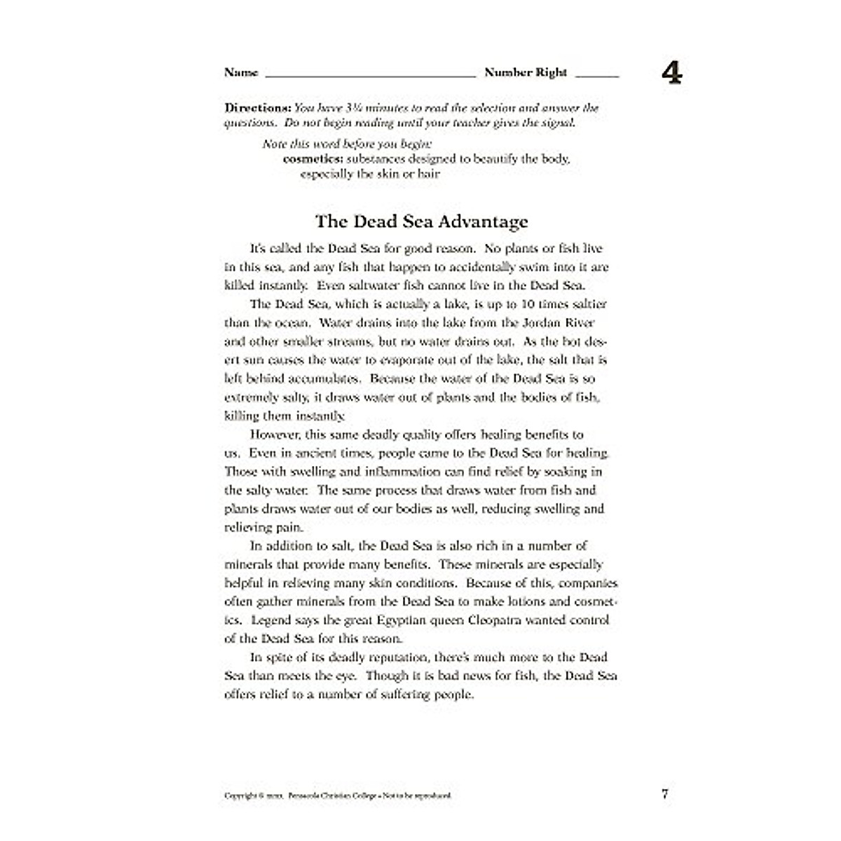 Read and Comprehend 6 Skill Sheets - Abeka 6th Grade 6 Reading Comprehension Student Activity Book