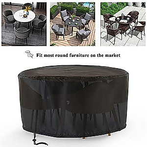 Onlyme Patio Furniture Covers Waterproof, 73 in Round Patio Table Cover, All Season Available Patio Covers for Outdoor Furniture