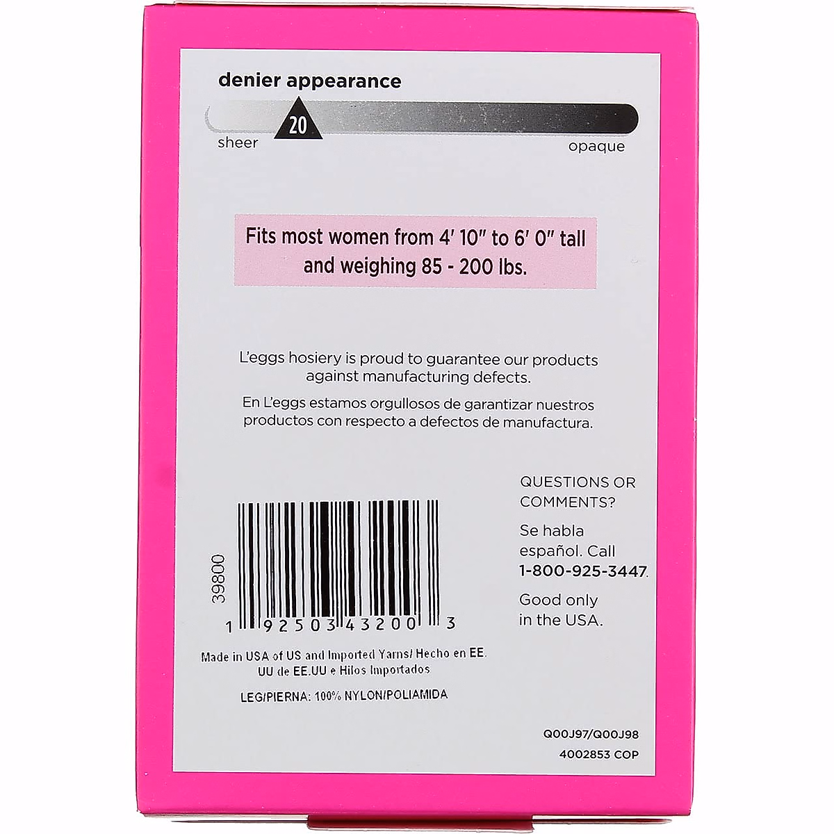 L'eggs Everyday Women's Knee-Highs, Sheer Toe, 100% Nylon, Off Black, One Size (Pack of 10)