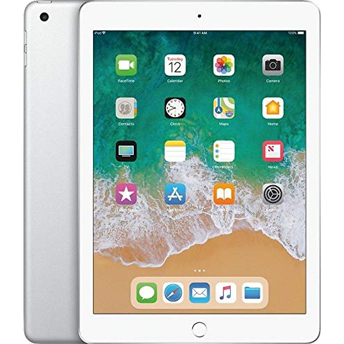 Apple iPad 9.7 with WiFi, 128GB- Silver (2017 Model) - (Renewed)