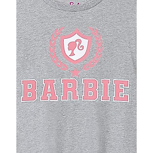 Barbie Women's Grey Marl Logo T-Shirt | Iconic Brand | Fashionable Top | Comfortable Retro Fit Movie Merchandise Gift - Large