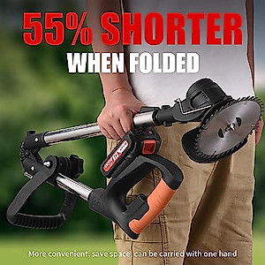 Octrace Electric Weed Wacker, Battery Powered Weed Eater with 1Pc 21V 2.0Ah Battery and Charger,Lightweight 3 in 1 Cordless Trimmer/Edger/Lawn for Garden,Yard（Black）