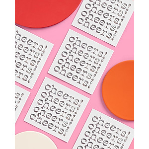 xo, Fetti Iridescent Cheers Napkins - 3-ply, 50 pcs | Bachelorette Party Decorations, Disco Birthday Party Decor, Baby Shower Supplies, Bridal Tableware