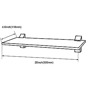XVL Bathroom Glass Shelf 20 Inch Tempered Glass Rack Brushed Nickel GS3003AM
