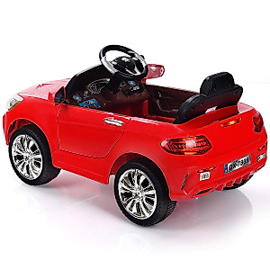 Costzon Kids Ride On Car, 6V RC Parental Remote Control & Foot Pedal Manual Modes, Battery Powered Vehicle w/LED Lights MP3 Functions, White