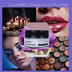 Ceya Mica Powder, 1.8oz/ 50g Ruby Red Lip Gloss Pigment Powder, Cosmetic Grade Soap Making Colorants Candle Dye for Epoxy Resin, Kintsugi Repair, Body Butter, Bath Bomb, Eye Shadow, Resin Craft, Nail